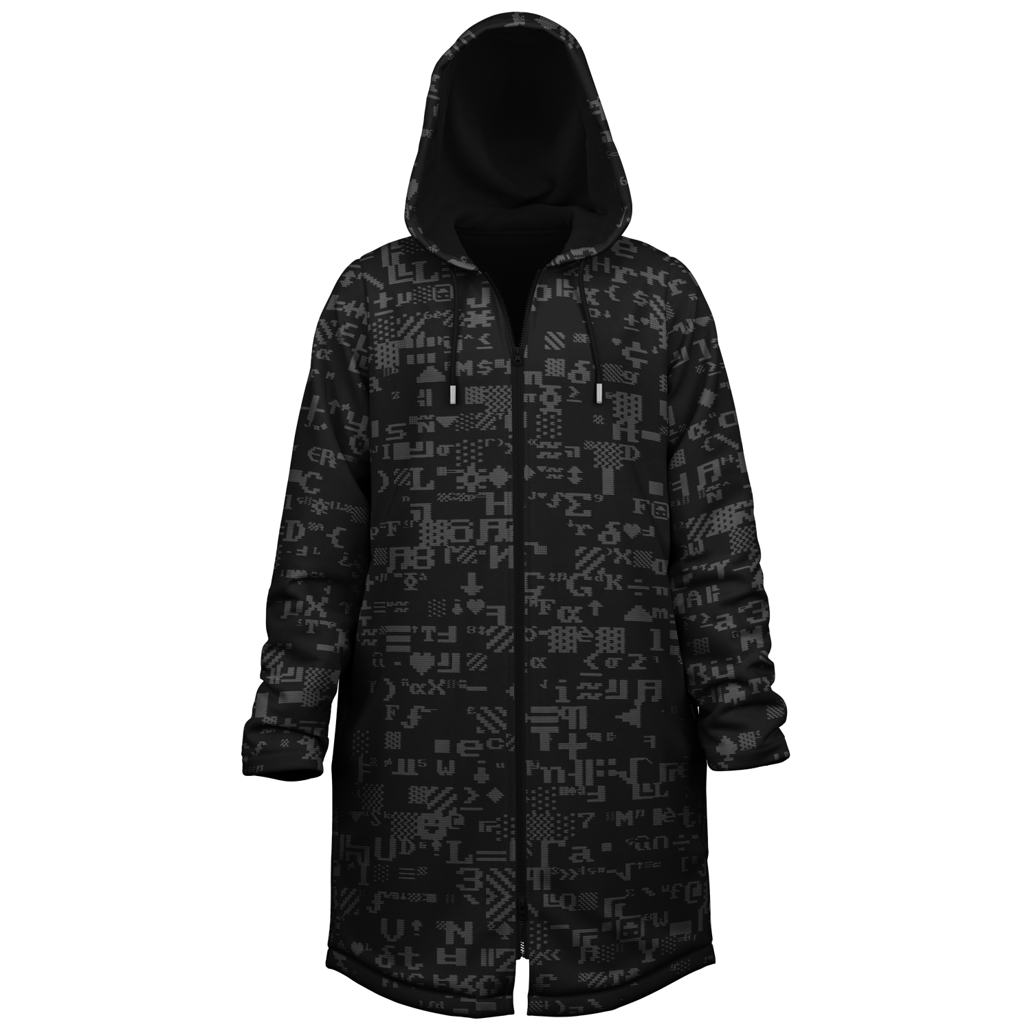 ASCII BLVCK DEEPFLEECE ZIP CLOAK – Dustrial