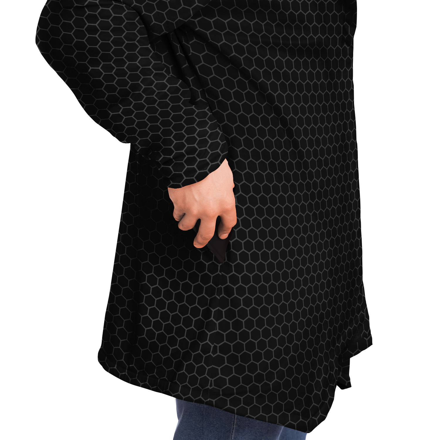 HEXAGON BLVCK DEEPFLEECE CLOAK – Dustrial