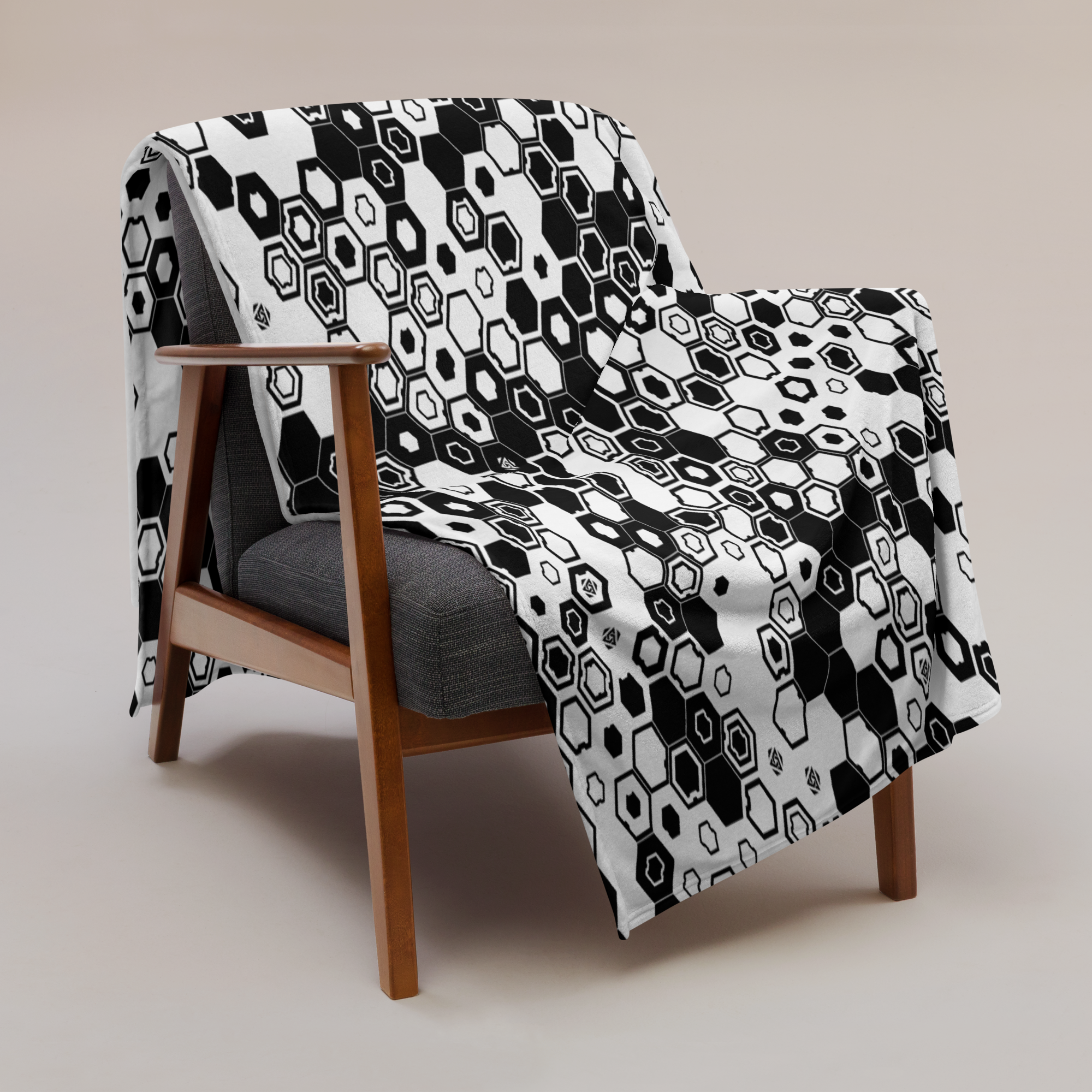 HEX QUAD MONO THROW BLANKET – Dustrial